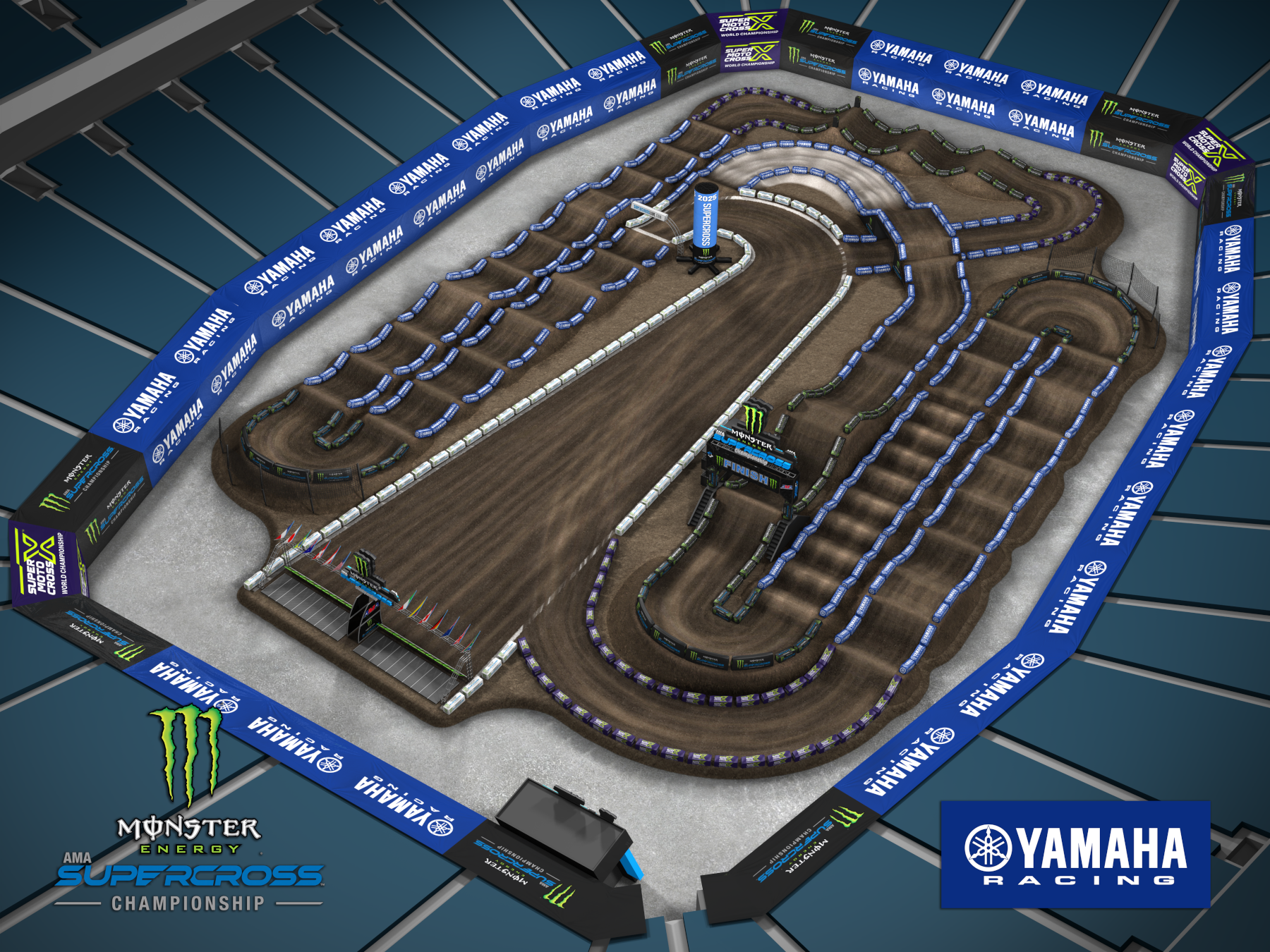 2025 Monster Energy AMA Supercross Track Maps - Motocross