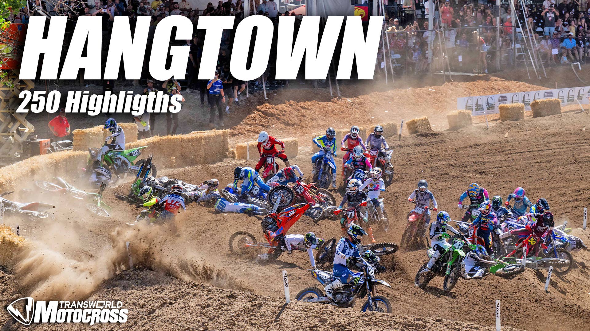 Watch: HUGE 1ST TURN PILE UP - Motocross
