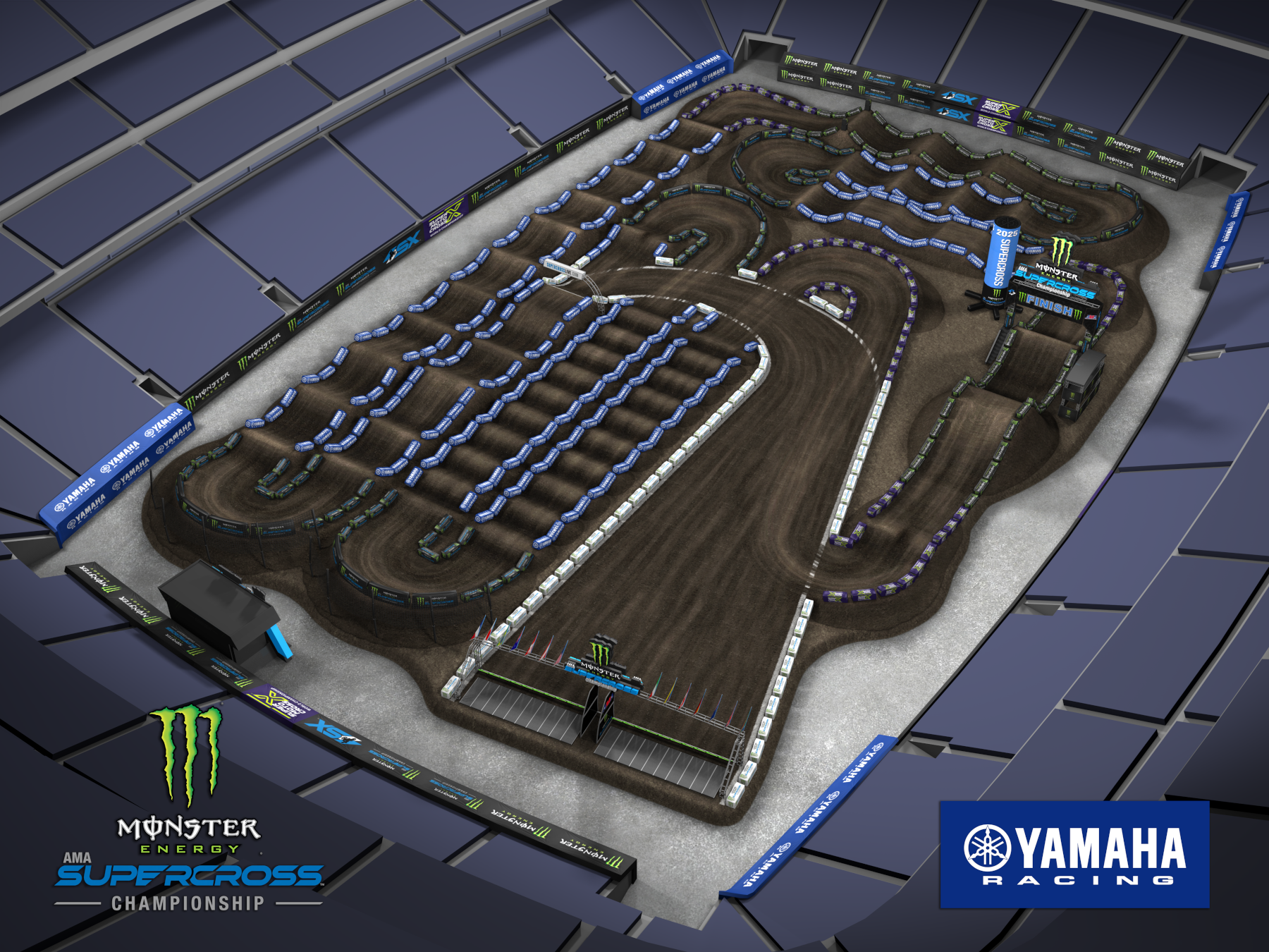2025 Monster Energy AMA Supercross Track Maps - Motocross