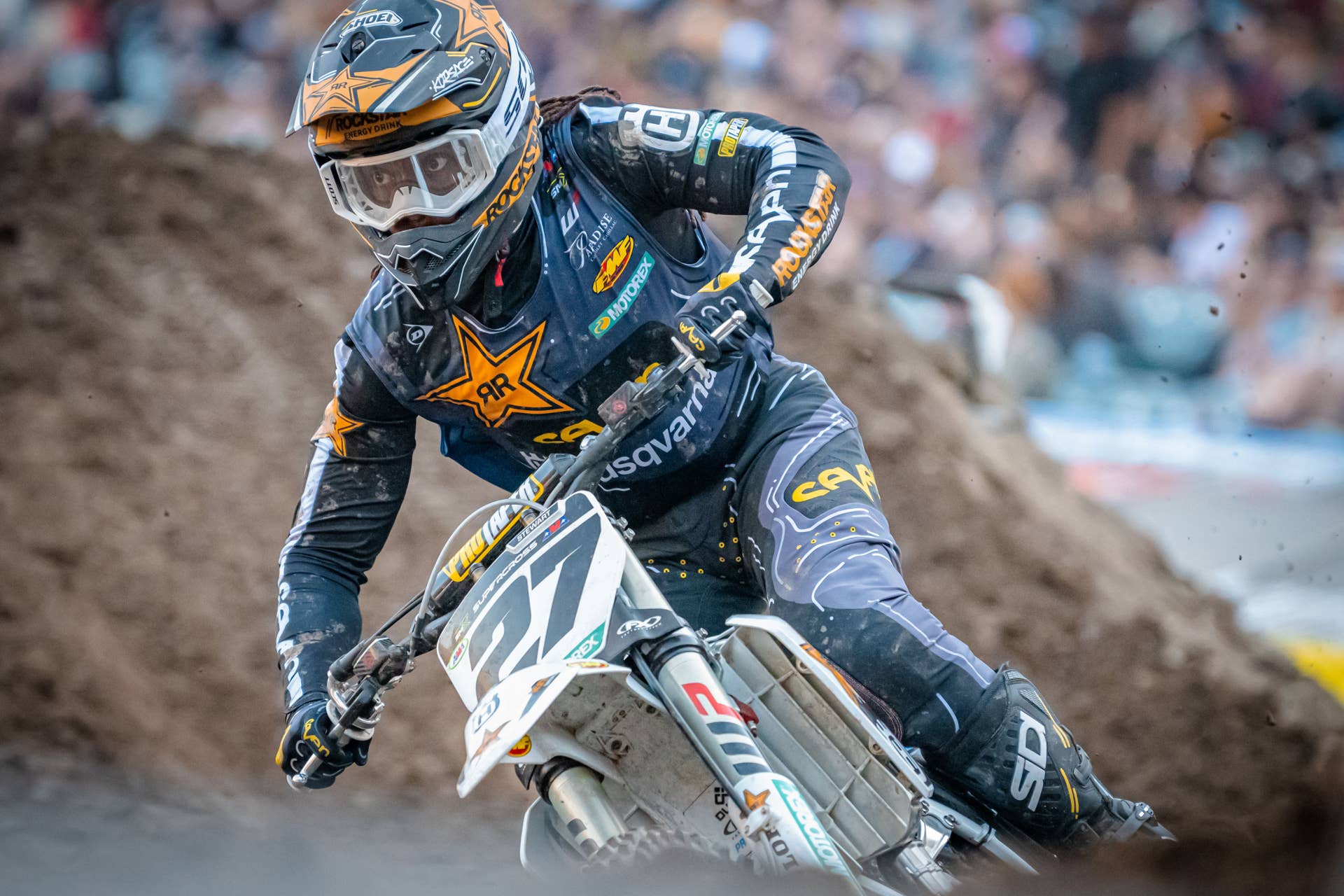 Malcolm Stewart's Violent Heat Race Front Flip Crash Anaheim 1 - Motocross