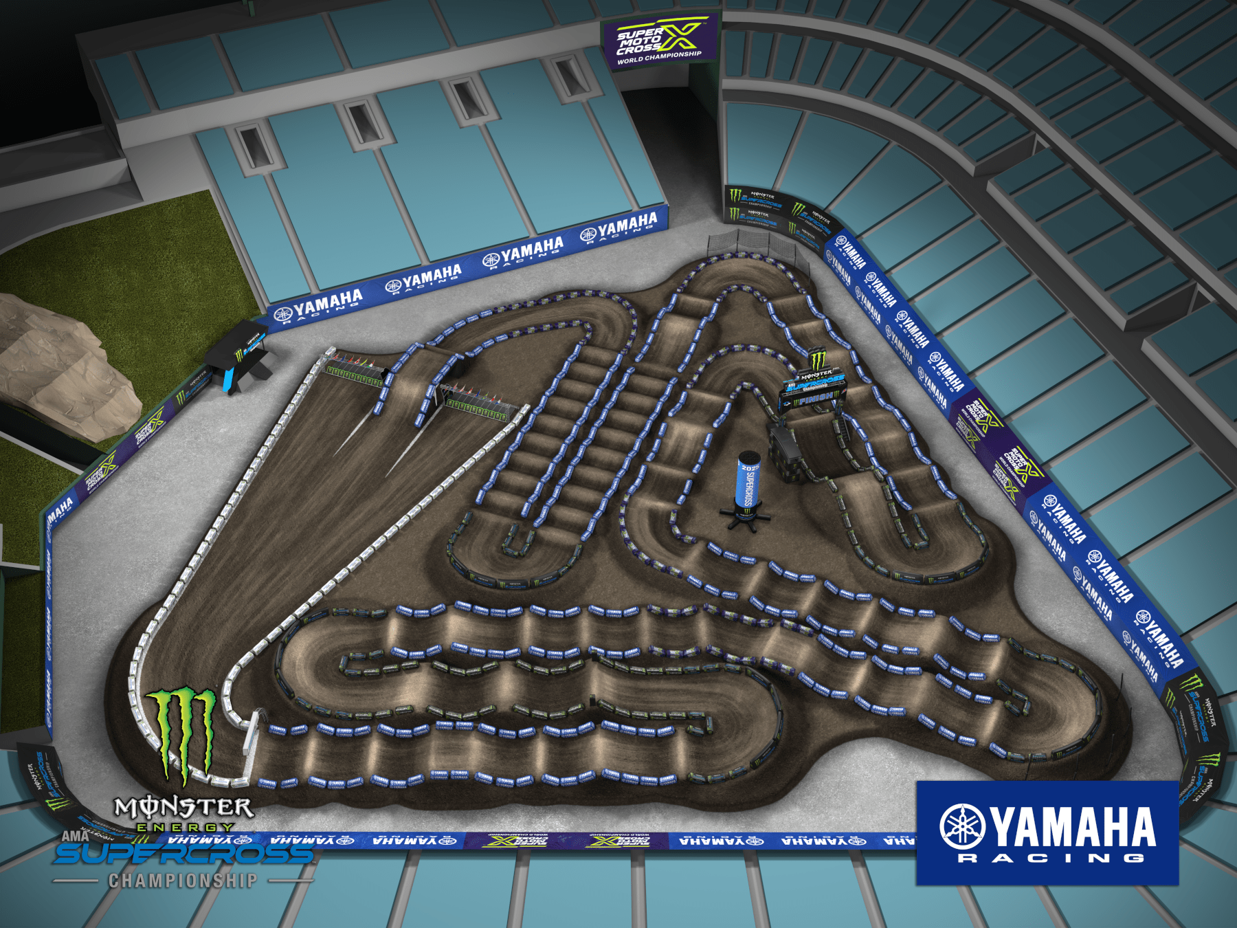 2025 Monster Energy AMA Supercross Track Maps - Motocross