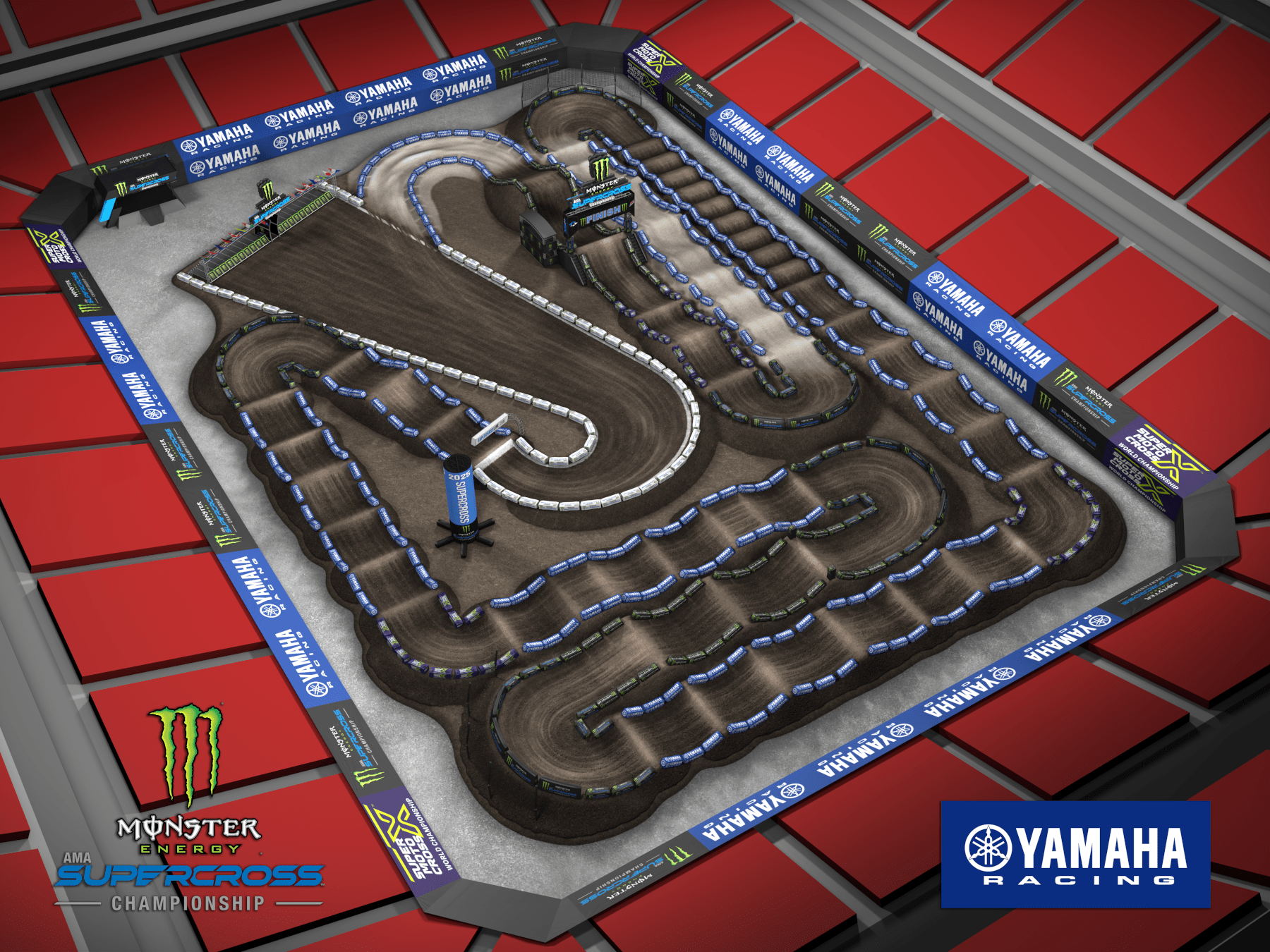 2025 Monster Energy AMA Supercross Track Maps - Motocross