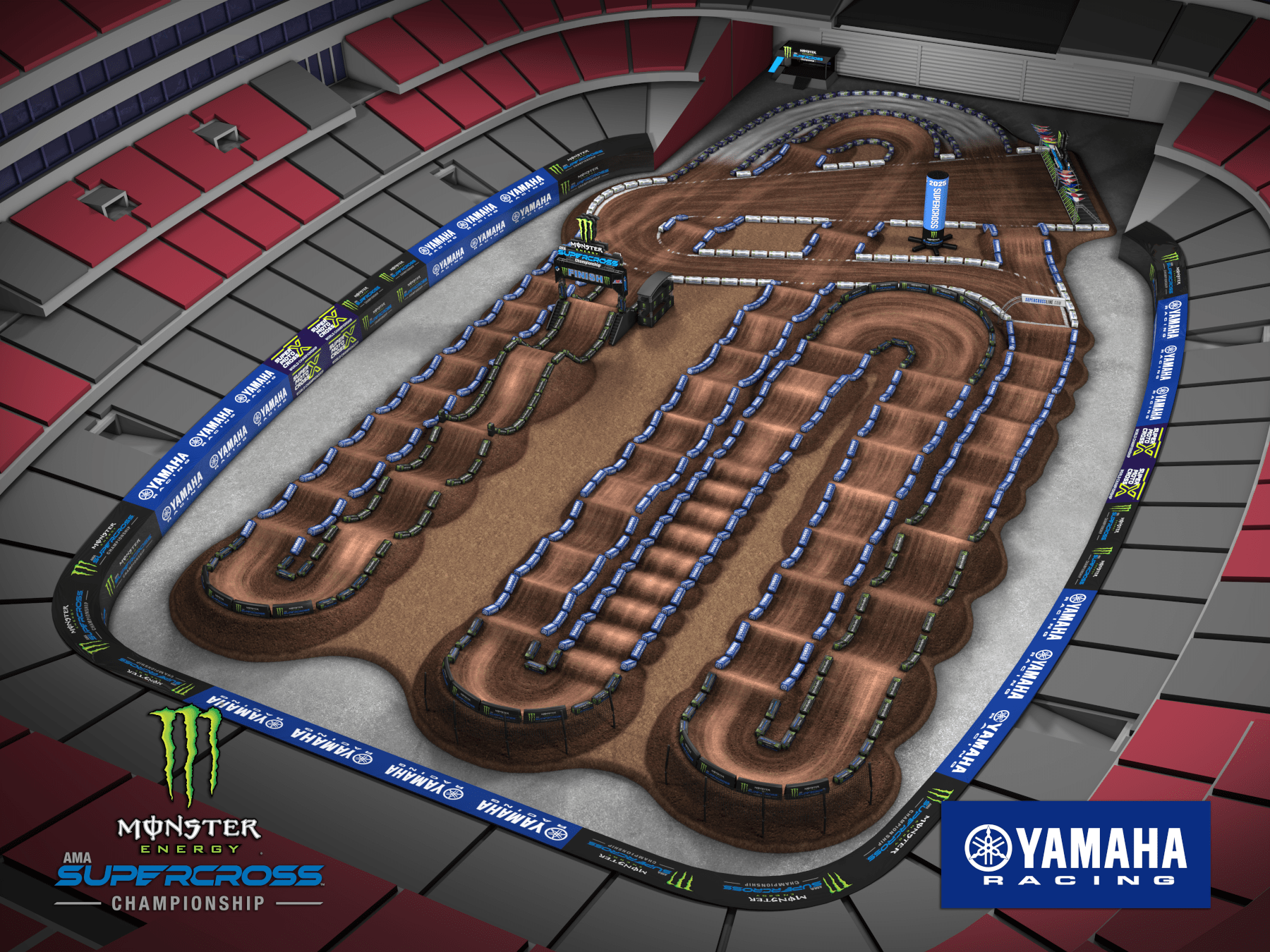 2025 Monster Energy AMA Supercross Track Maps - Motocross