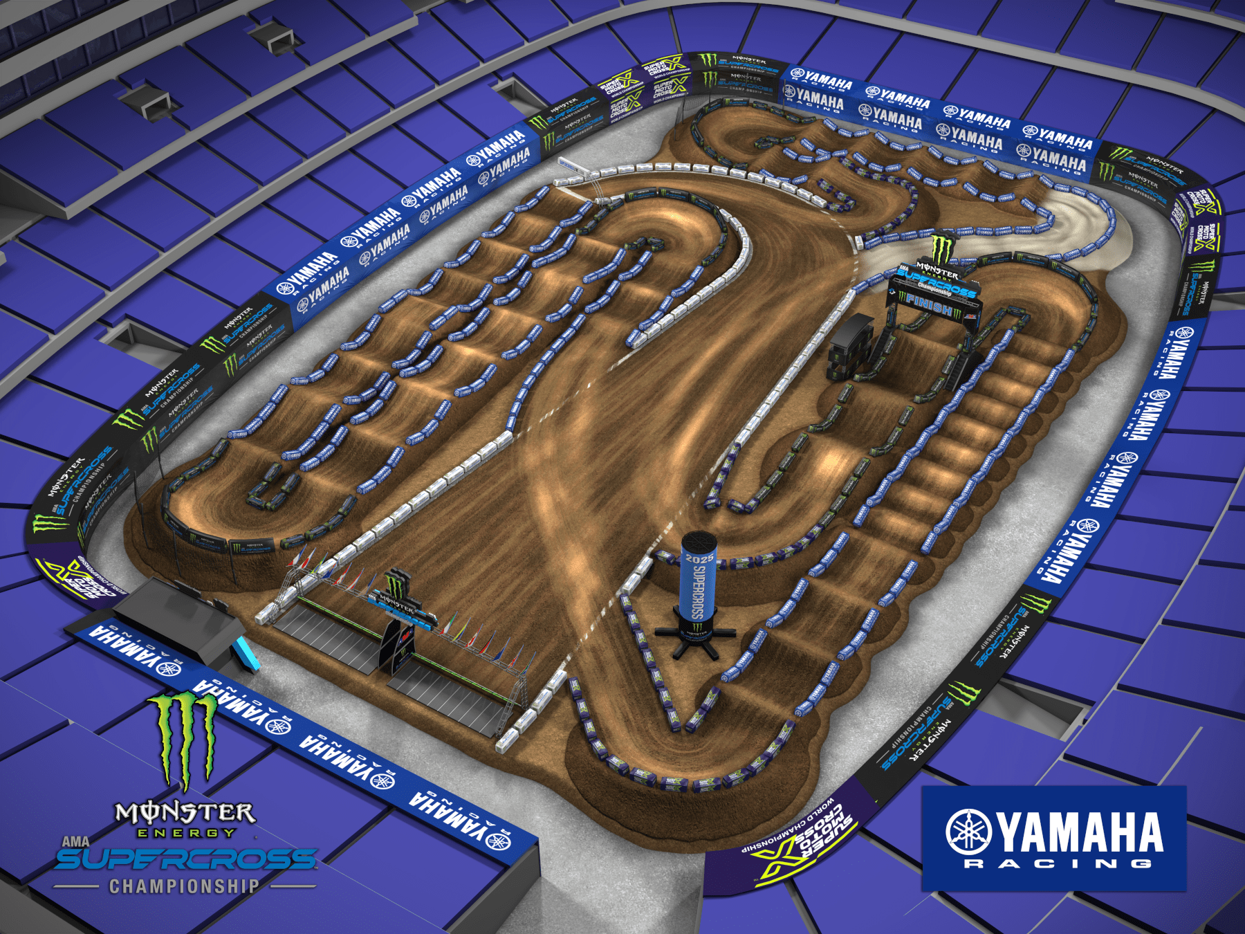 2025 Monster Energy AMA Supercross Track Maps - Motocross