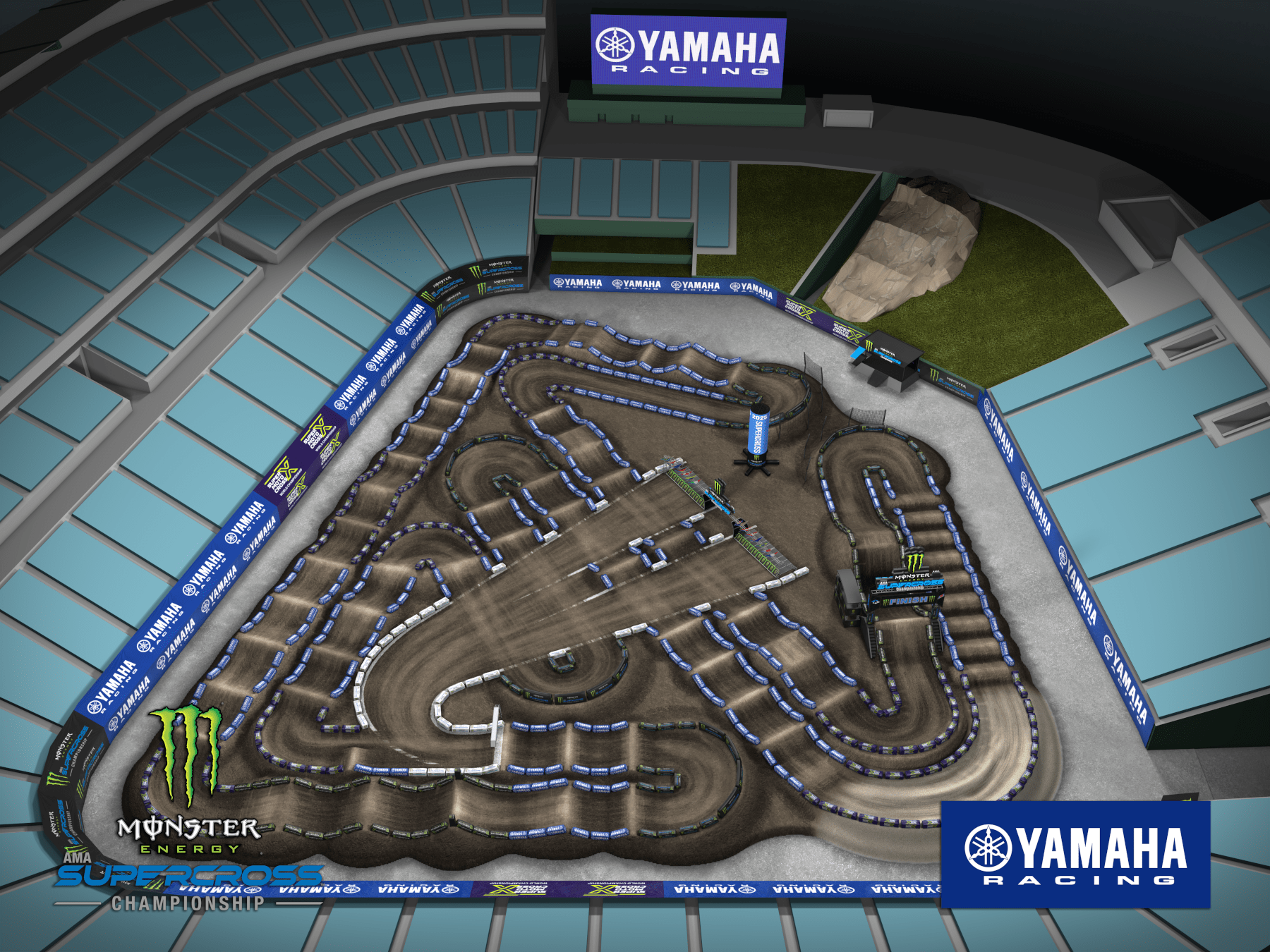 Track Map: Anaheim 1 - Motocross