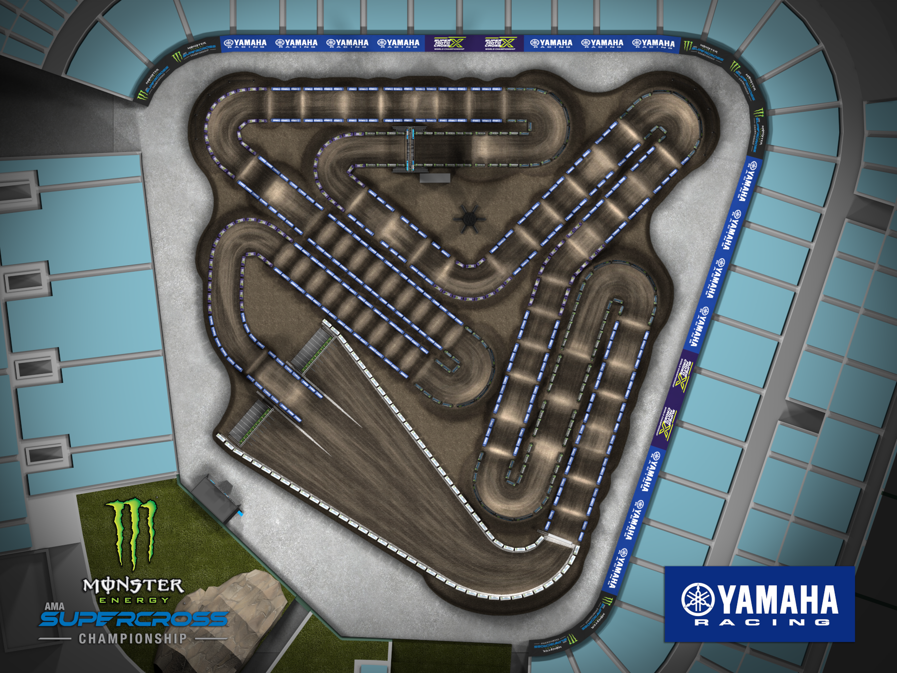 Track Map: Anaheim 2 Supercross - Motocross