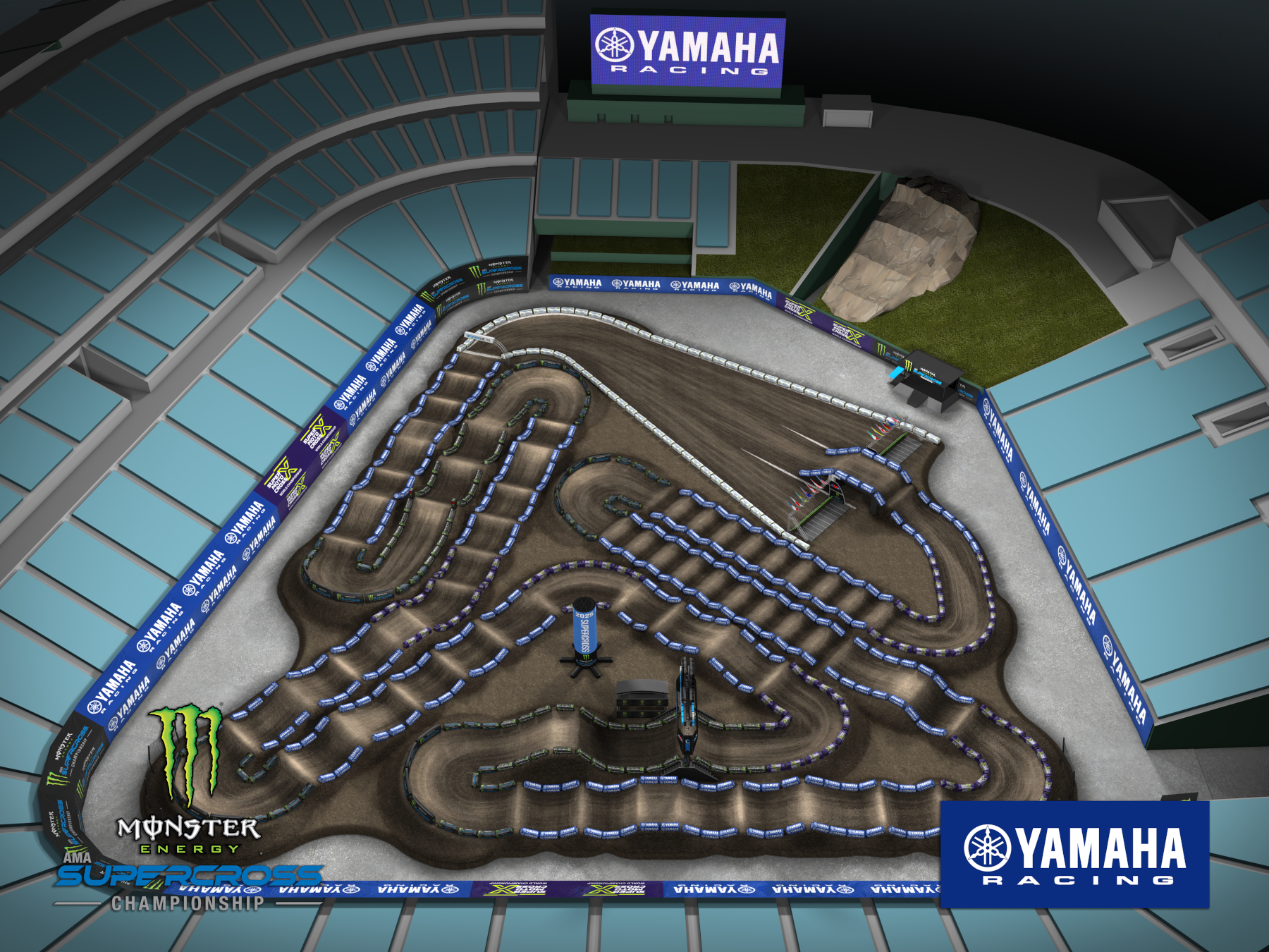 Track Map: Anaheim 2 Supercross - Motocross